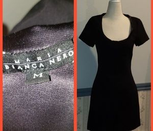 Vintage | Dresses | Maria Bianca Nero Lbd Black Dress Body Con Medium ...